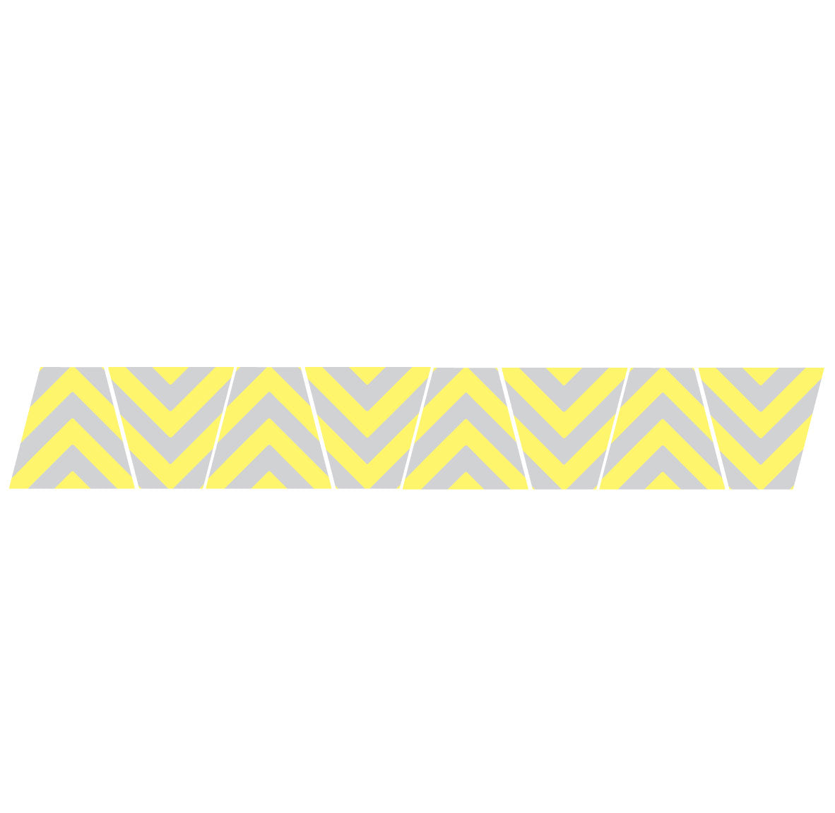 Reflective Yellow & Grey Chevron Decals