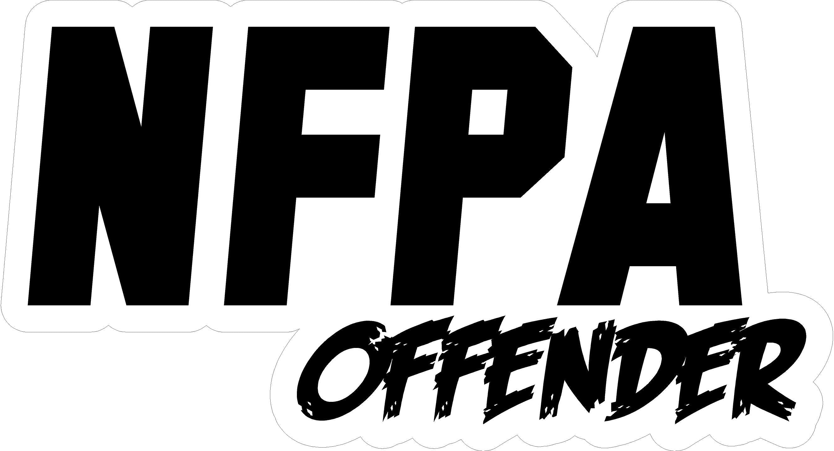 NFPA Offender Helmet Decal - Vinyl Stickers